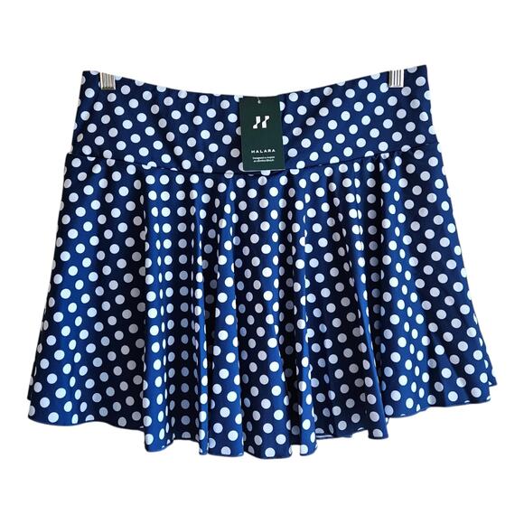 HALARA | Skirts | Halara Women Plus 2x Skirt Skort Blue White Polka Dot ...